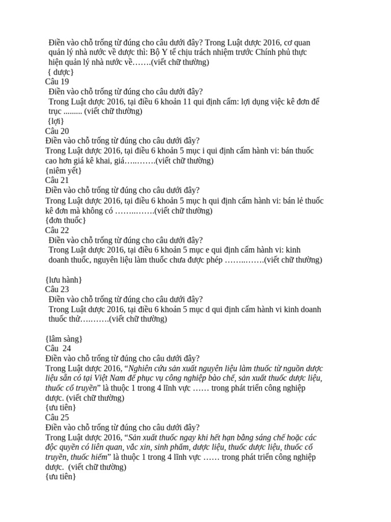 Điền từ PCD | PDF