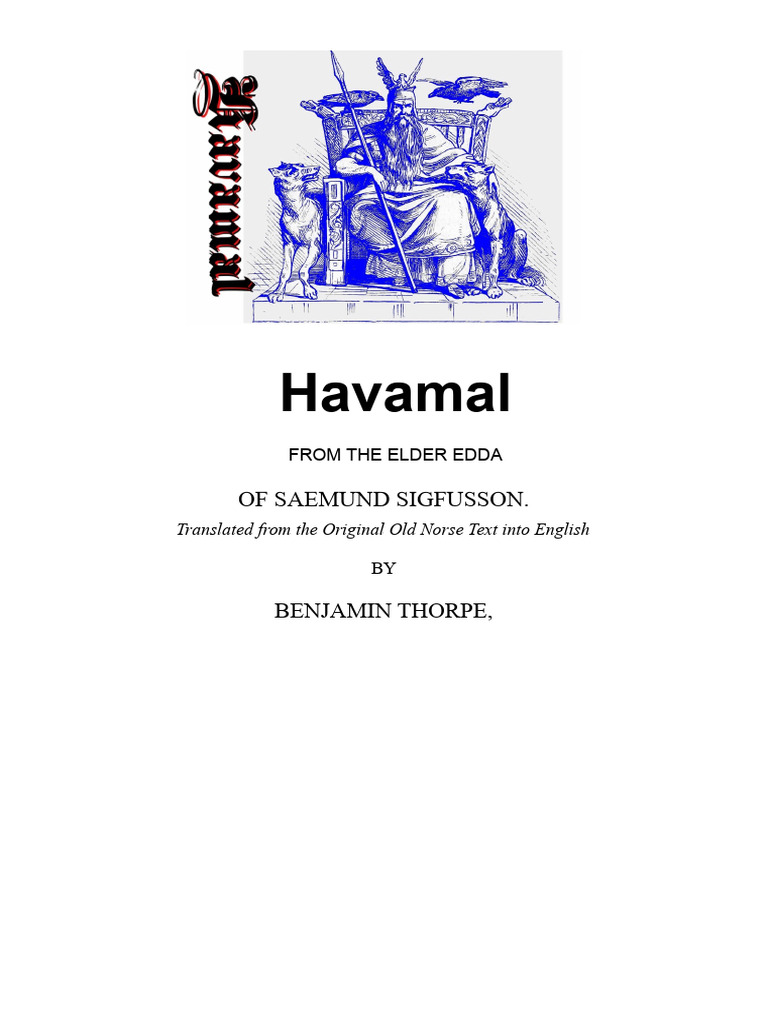 Hávamál: Wisdom from the Elder Edda | PDF