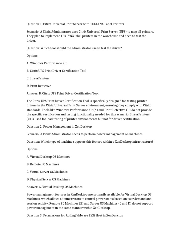 Citrix Administration: Key Scenarios and Solutions | PDF | Desktop ...