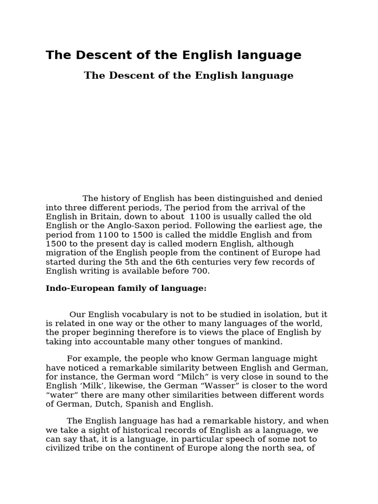 Evolution of the English Language | PDF | Human Communication | Human Voice