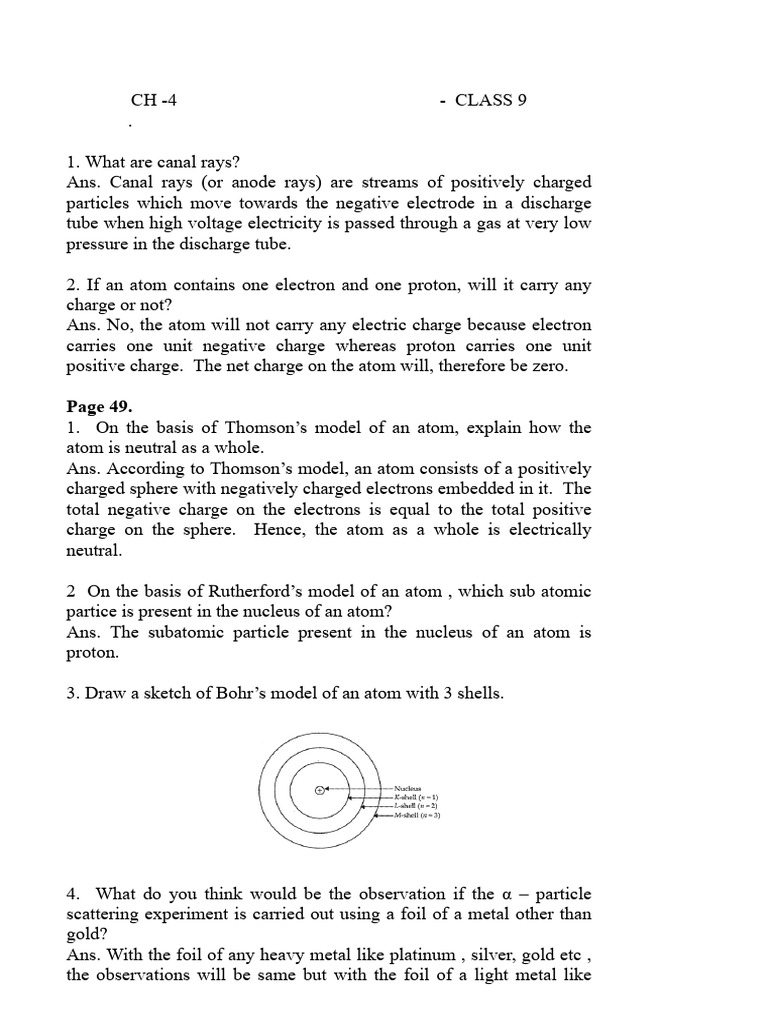 structure of the atom docx (1) | PDF | Atoms | Atomic Nucleus