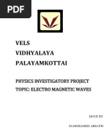 Electromagnetic Waves Project Class 12 | PDF | Electromagnetic ...