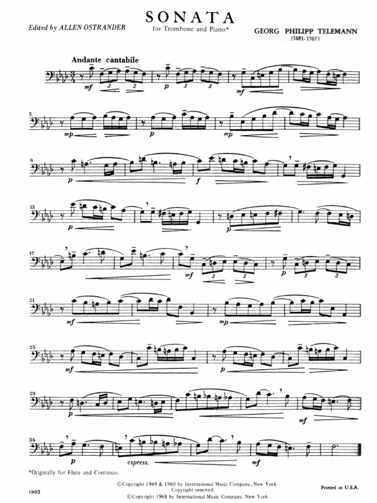 Telemann - Sonata (Part) | PDF