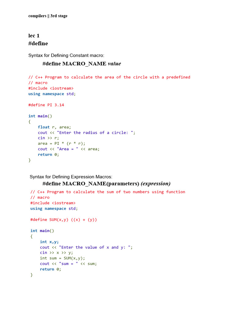 Compilers Lab | PDF | Reserved Word | Namespace Compilers Lab | PDF | Reserved Word | Namespace