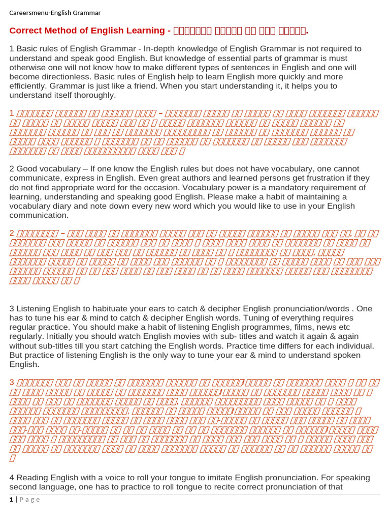 ENGLISH Learning Tips | PDF