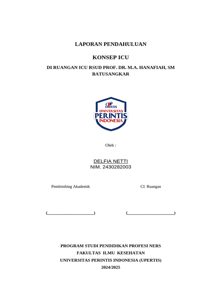 LP Konsep Icu | PDF