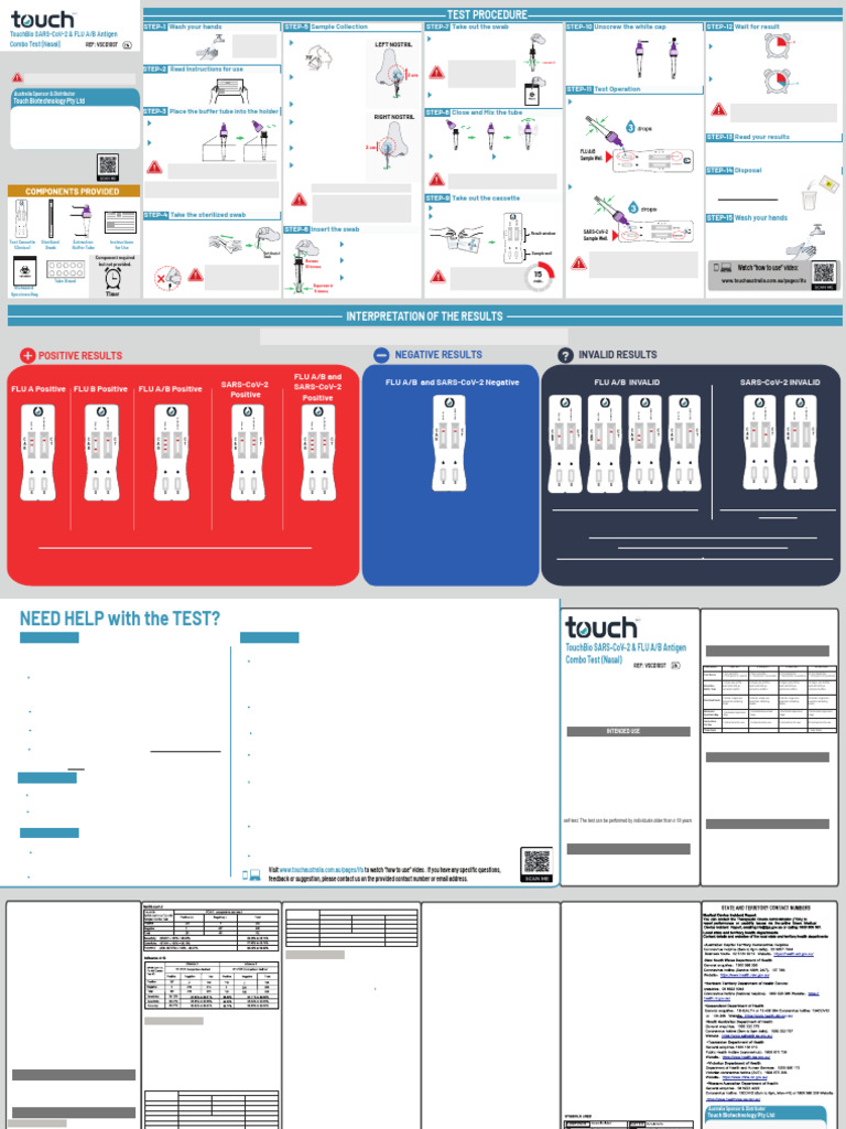 Covid 19 Rapid Antigen Self Tests Are Approved Australia Ifu 395591 | PDF