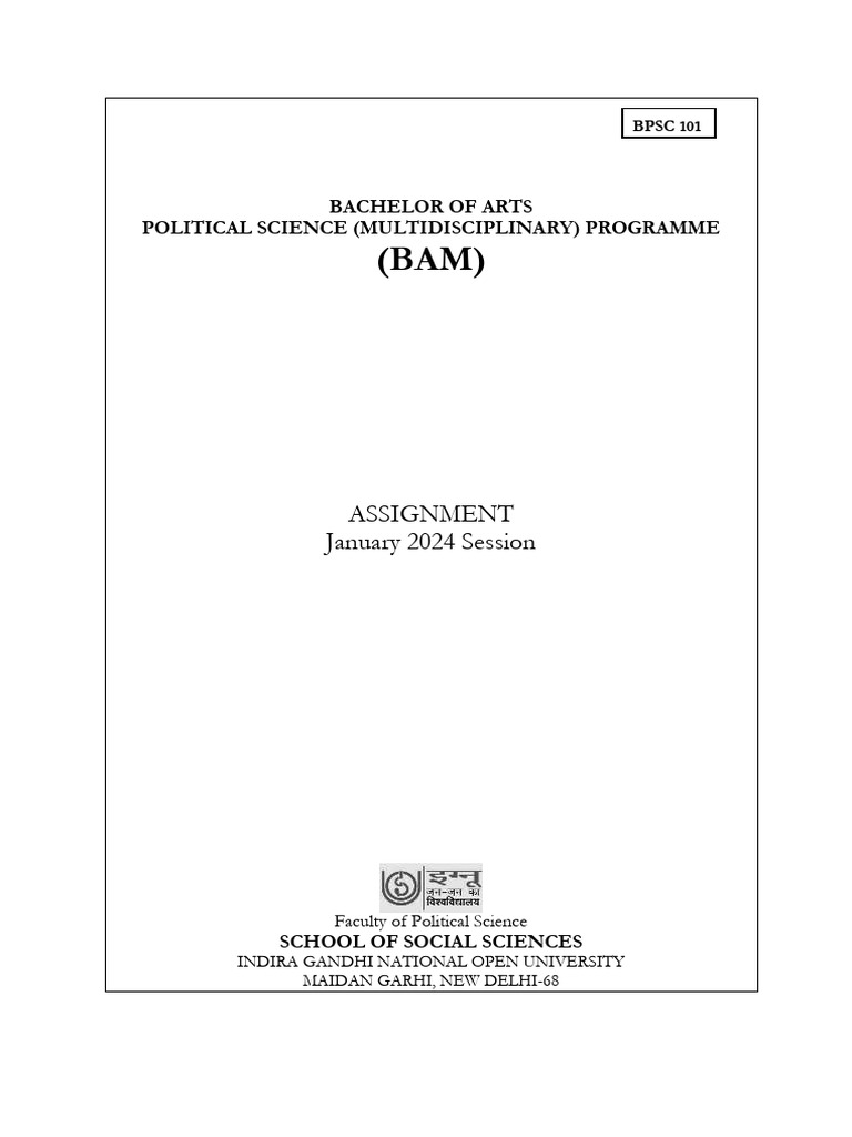 BPSC 101 (E) January 2024 | PDF | Science | Cognitive Science