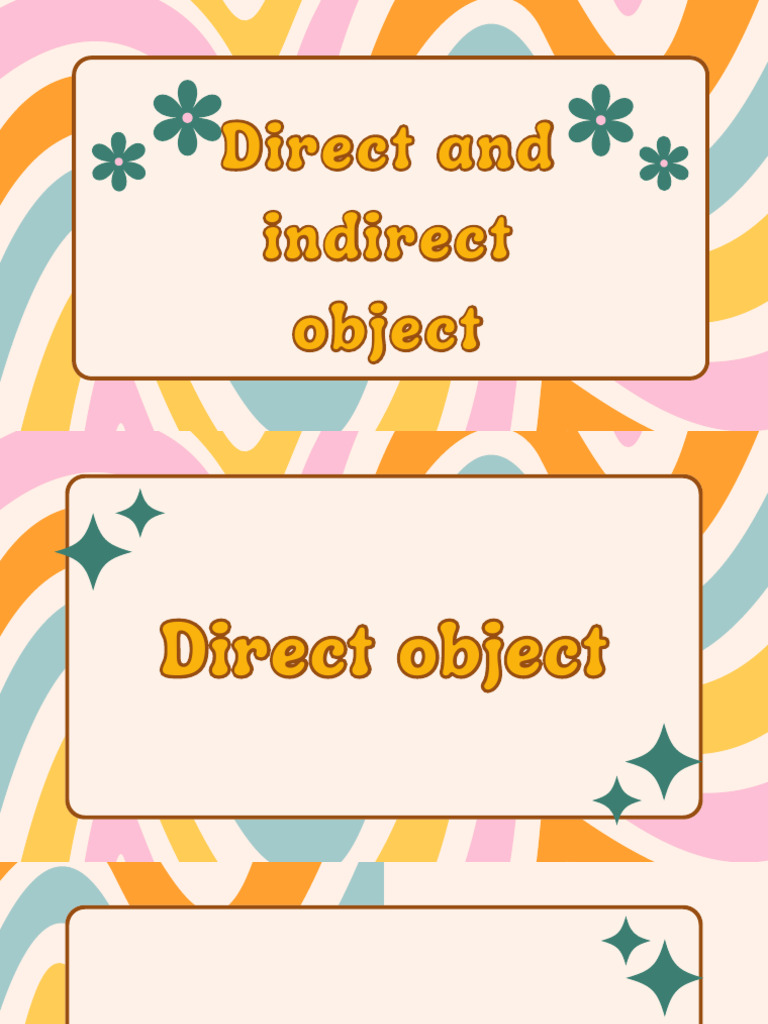 Direct object vs indirect object | PDF