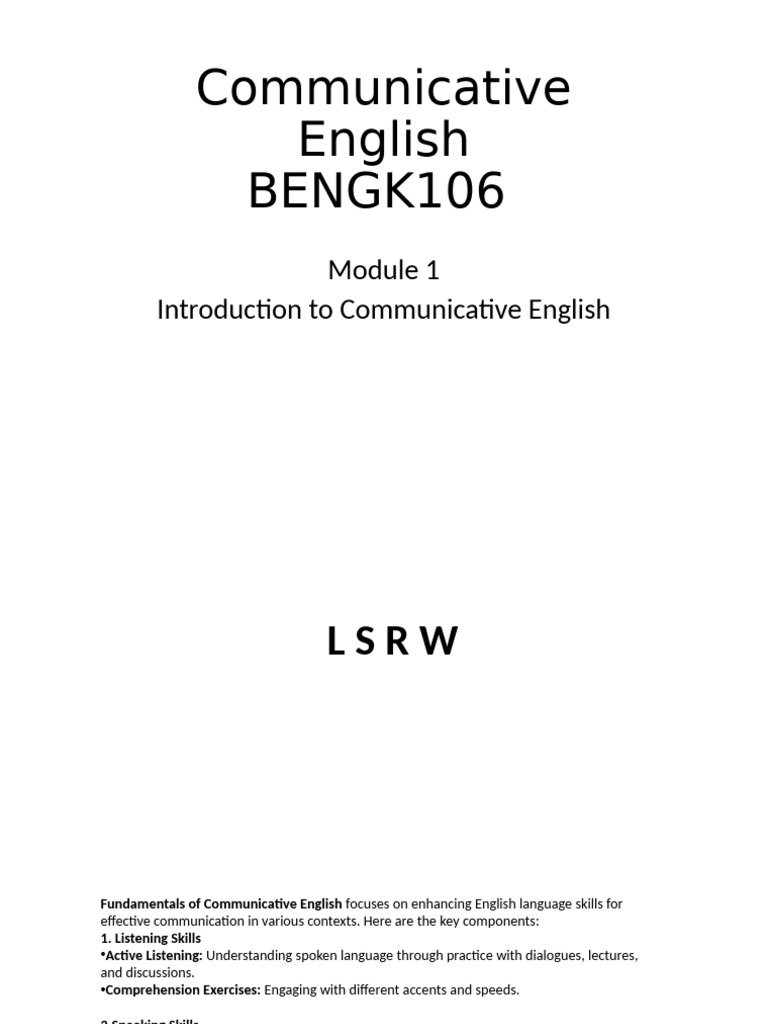 Communicative English Skill 2 Exam Guide | PDF | Communication ...