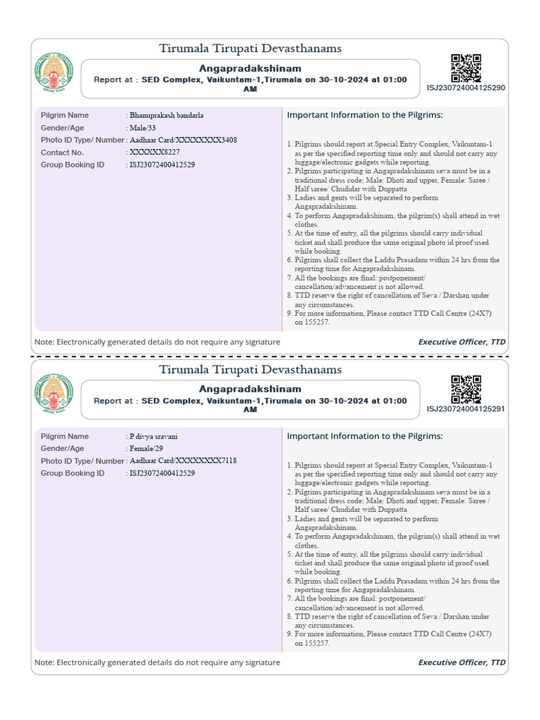 Tirumala Tirupati Devasthanams (Official Booking Portal) | PDF | Vaishnavism