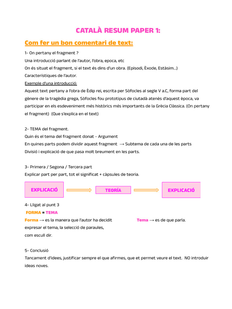 Català Resum Paper 1 | PDF