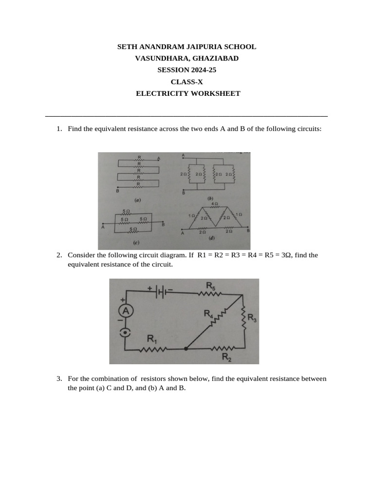 Combination of Resistors | PDF
