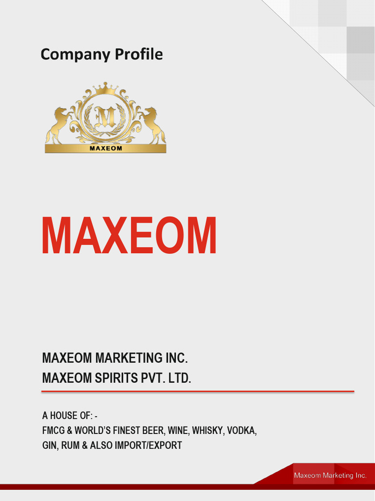 Maxeom Spirits: Whisky, Vodka, Rum Launch | PDF | Whisky | Vodka