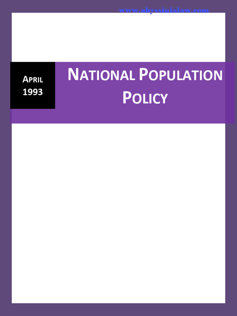 Population Policy (English) | PDF | Family Planning | Infant Mortality