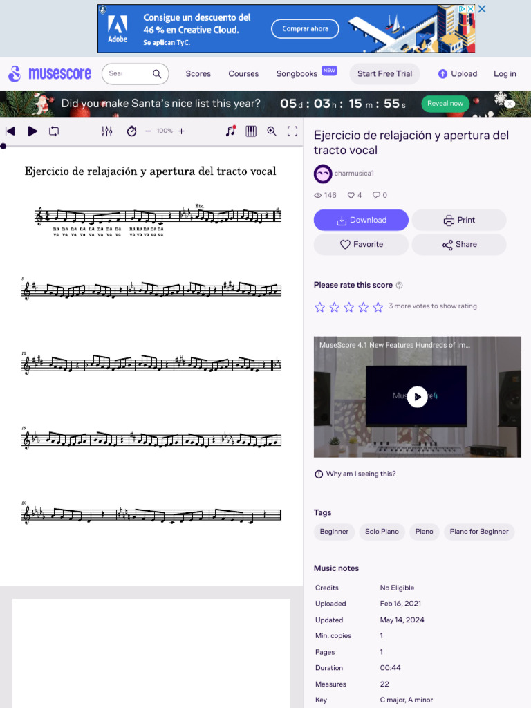 Vocal Relaxation Exercise for Beginners | PDF