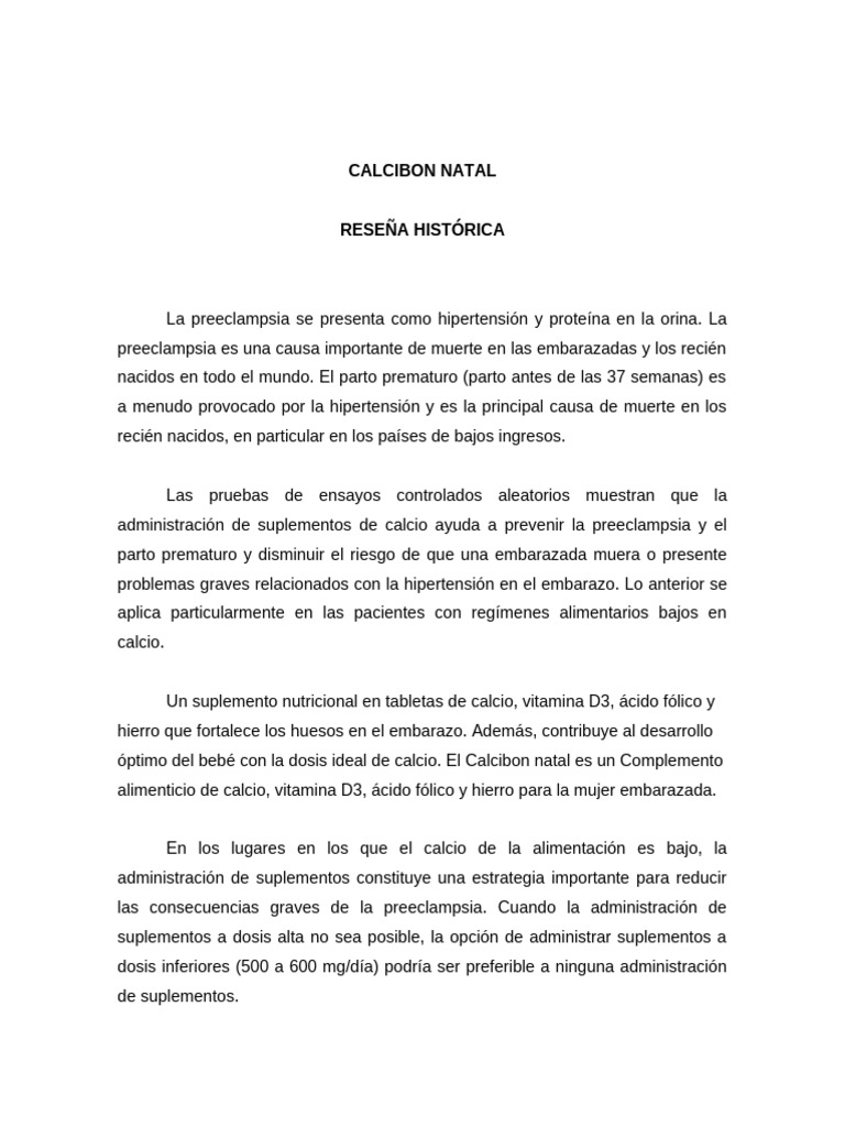 Calcibon Natal | PDF | Vitamina D | Calcio