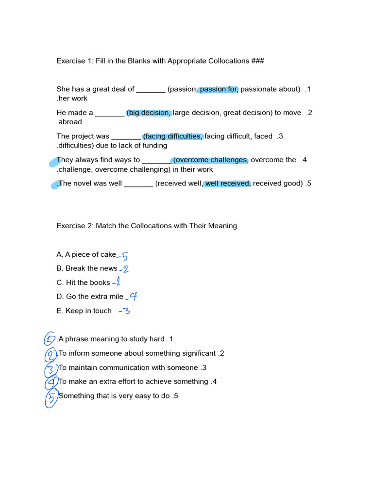 EX Theories 1 Collocation - For SS | PDF
