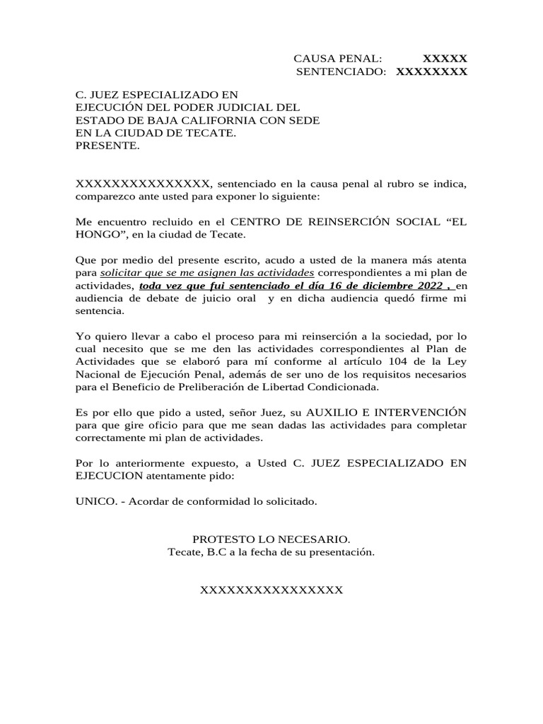 Solicitud de Actividades 5 | PDF