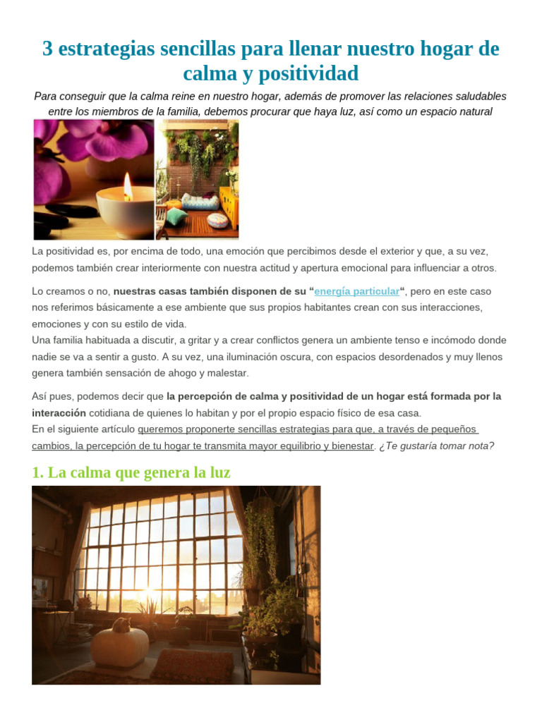 HYGGE - 3 estrategias sencillas para llenar nuestro hogar de calma y ...