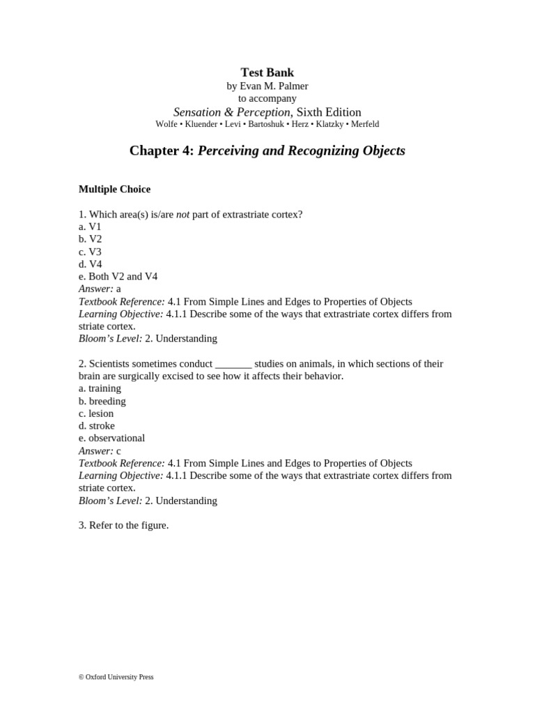 4 sensation perception | PDF | Visual Cortex | Perception
