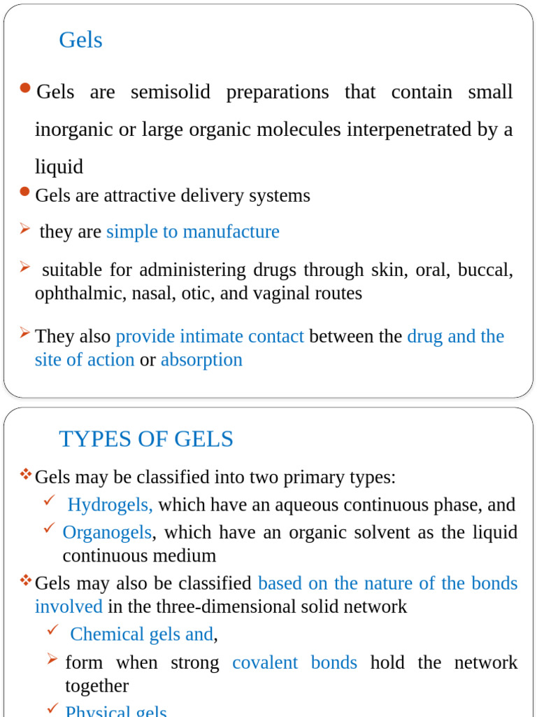 2. Gels (1) | PDF | Gel | Emulsion