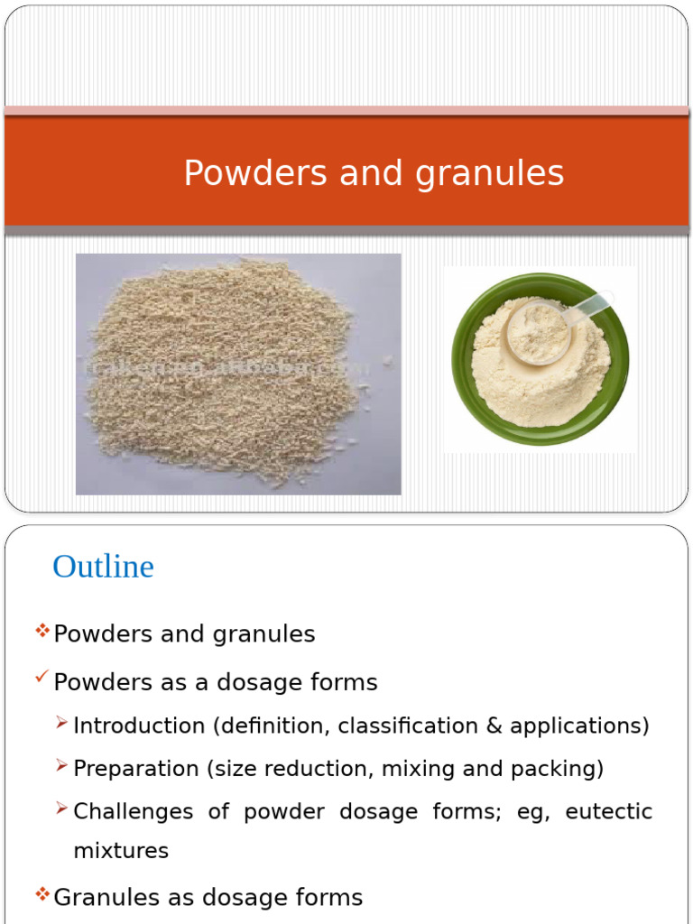 Powders and Granules Regural | PDF | Tablet (Pharmacy) | Dose ...