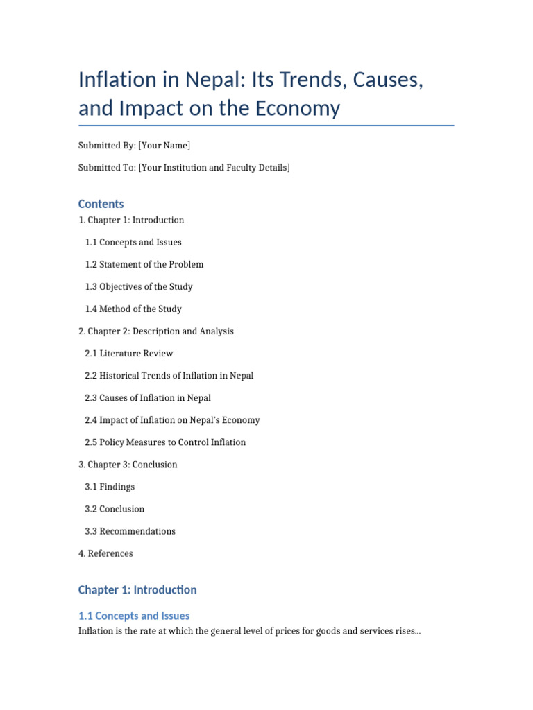 Inflation in Nepal | PDF