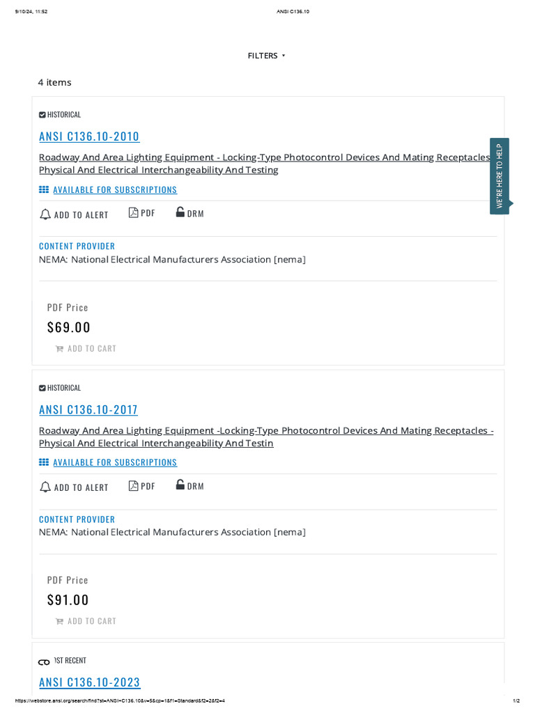 ANSI C136.10-2010: Items | PDF | Electrical Engineering | Electric Power