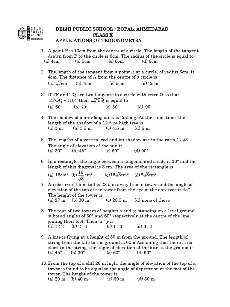 Application of Trigonometry (2) | PDF | Angle | Navigation