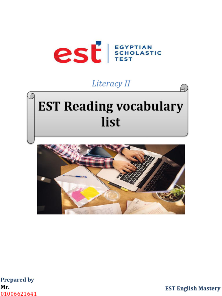 EST Reading Vocab | PDF