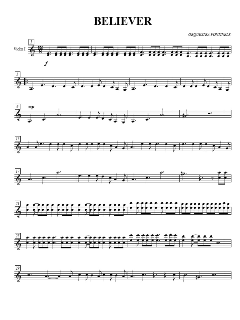 Believer Violin 1 | PDF