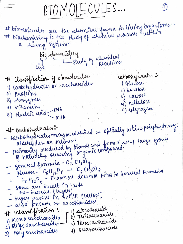 Chemistry Biomolecules | PDF