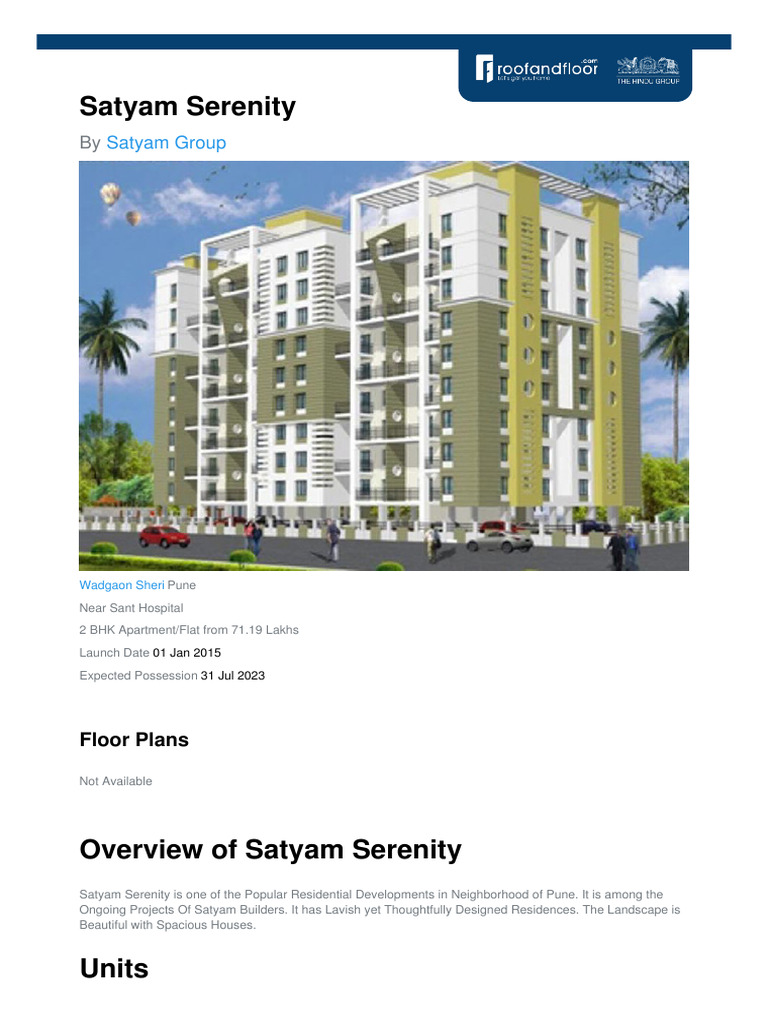 39600-satyam-serenity-automated_brochure | PDF