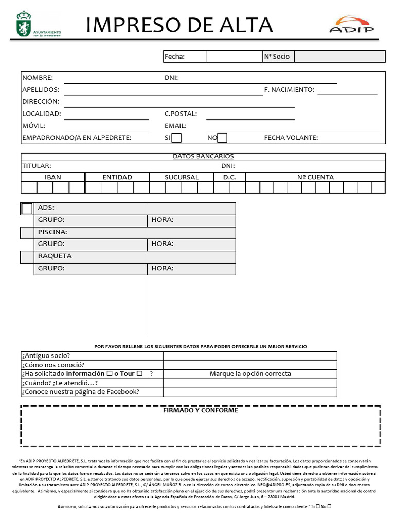 FORMULARIO-RELLENABLE ALTA ADS 24-25 | PDF | Documento de identidad