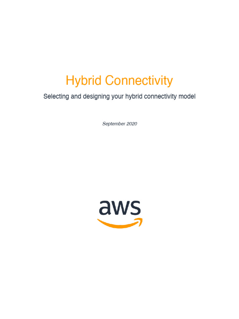 Hybrid Connectivity Aws Pdf Computer Network Cloud Computing