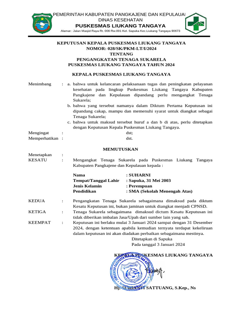 SK SUKARELA Suharni | PDF