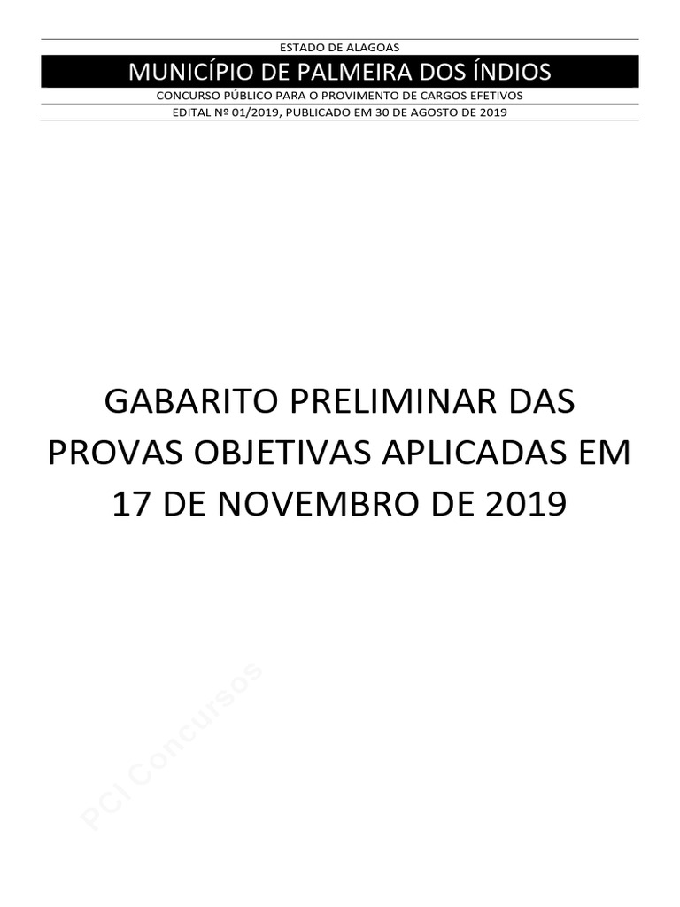 Gabaritos Prel | PDF