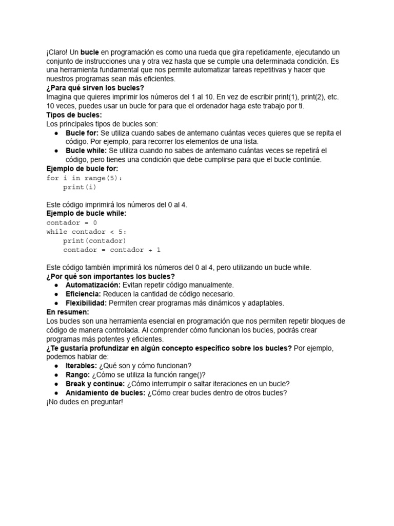 Blucle en Programacion Concepto General | PDF