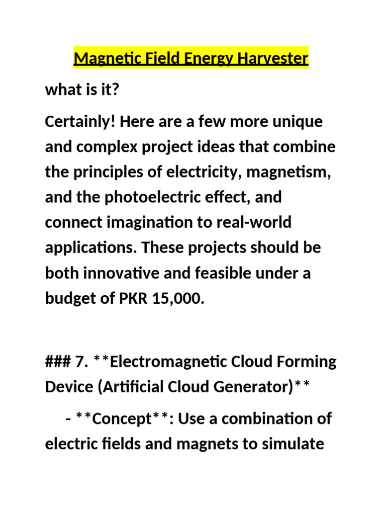 Ap Project Ideas | PDF | Electricity | Photoelectric Effect