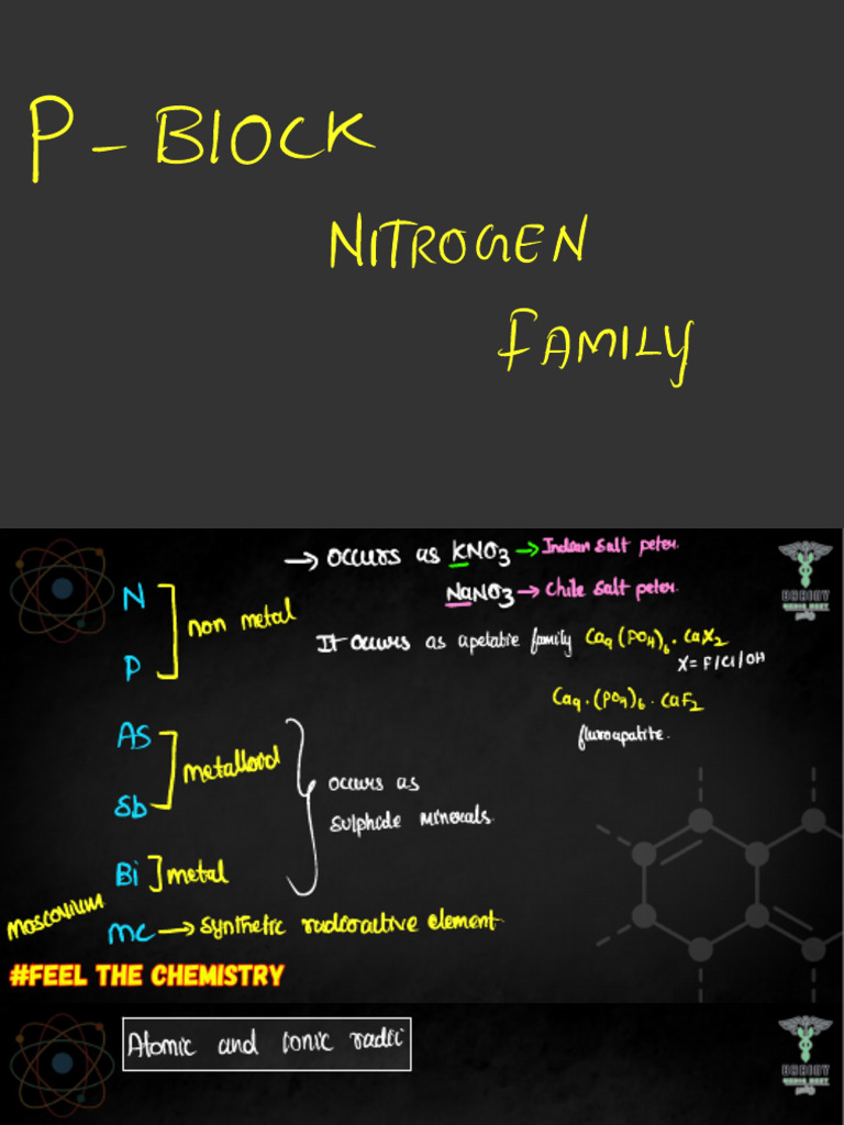 P-Block Elements: Nitrogen Family Overview | PDF