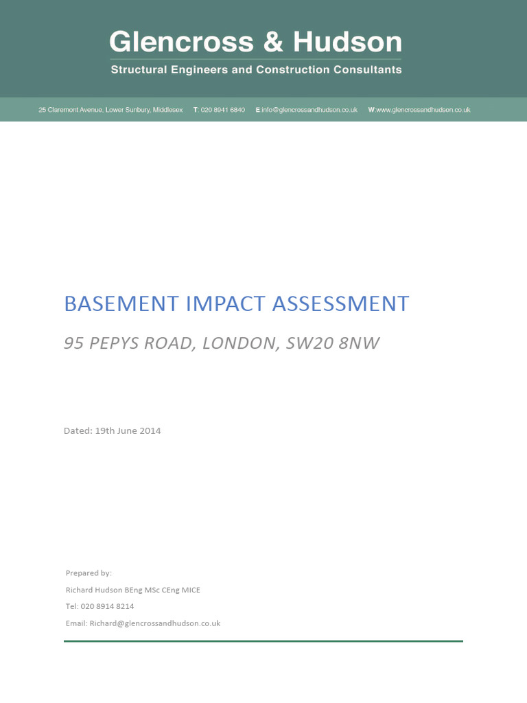 05 Basement Impact Assessment | PDF | Groundwater | Flood