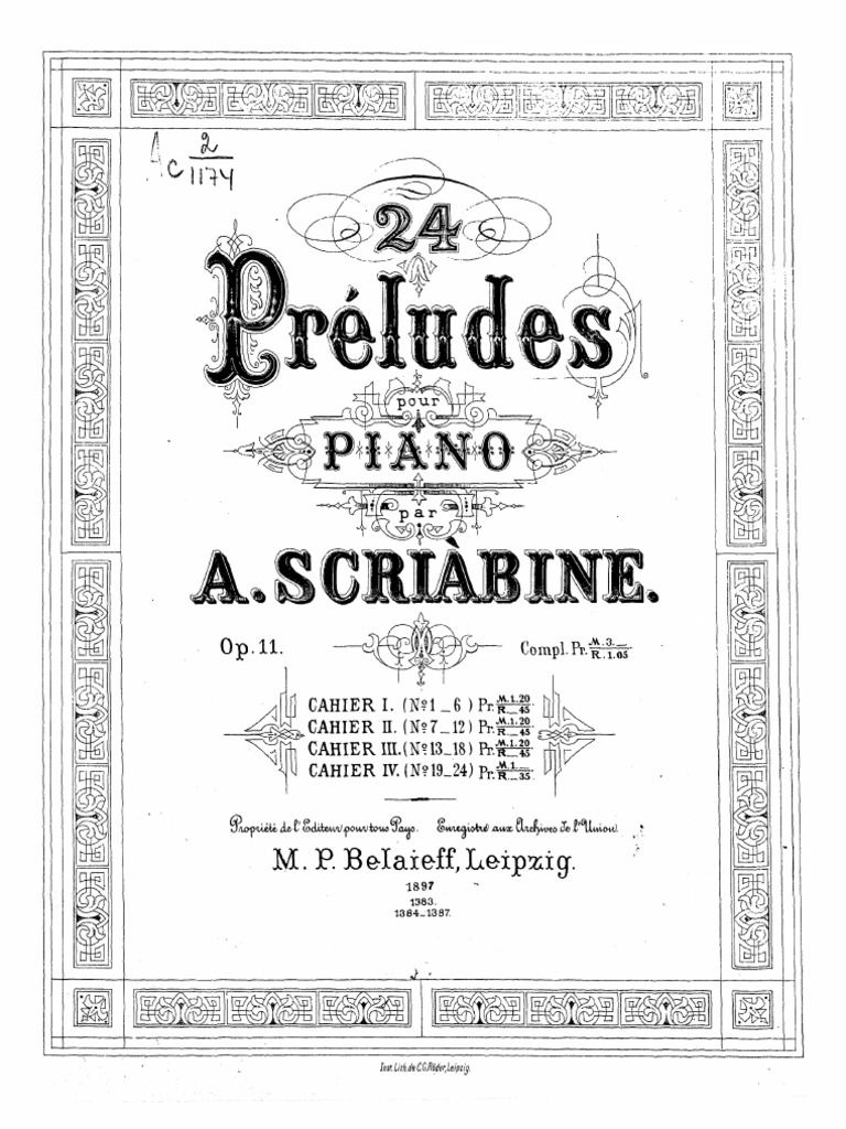 Scriabin Preludes-Op.11 | PDF