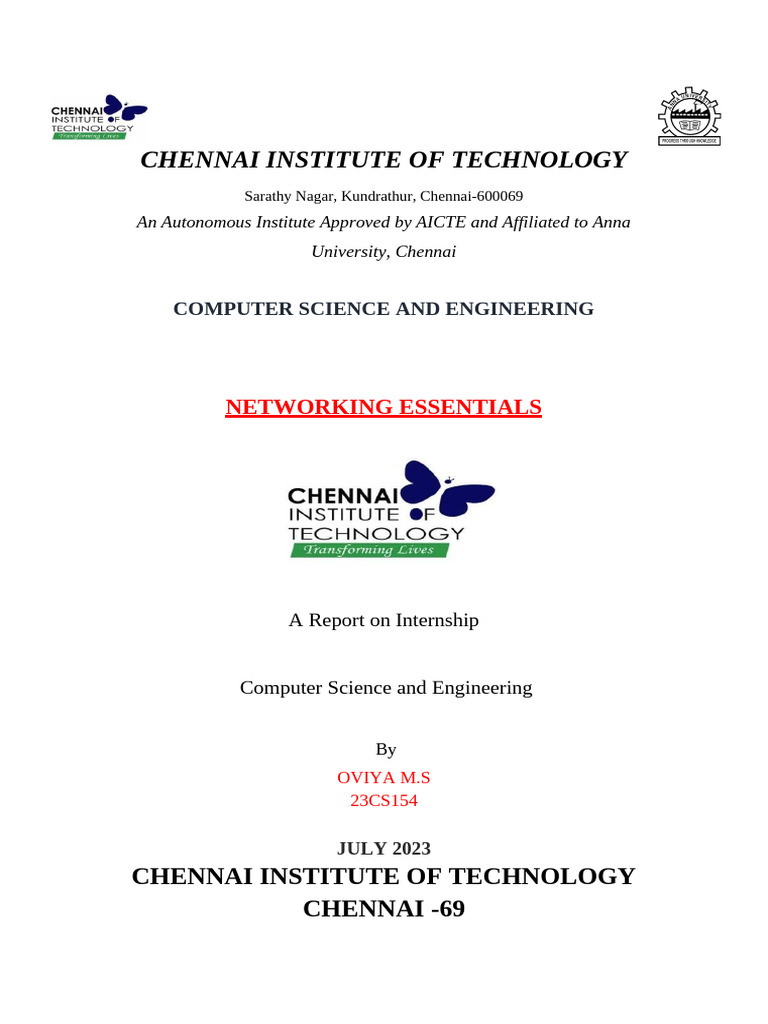 Cisco Report final1-KARTHICK R M | PDF | Computer Network | Internet Protocols