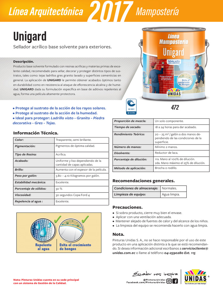 Unigard - Especificación | PDF | Agua | Pintar
