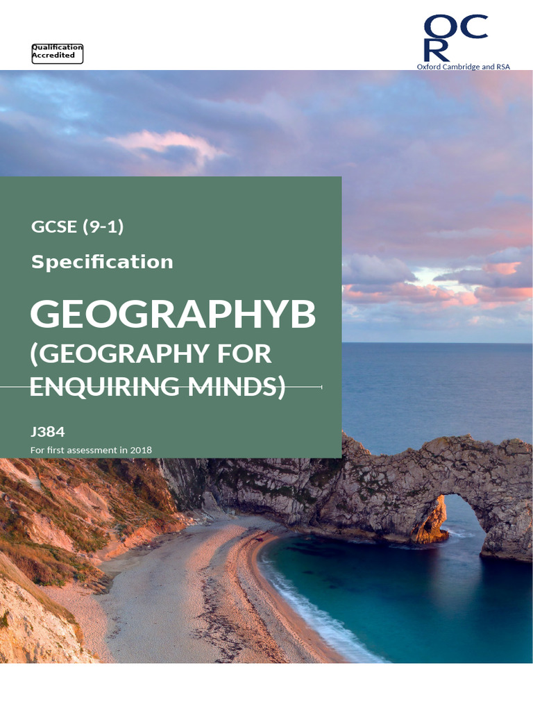 GCSE Geography B j384 Specification | PDF | Tropics | Geomorphology