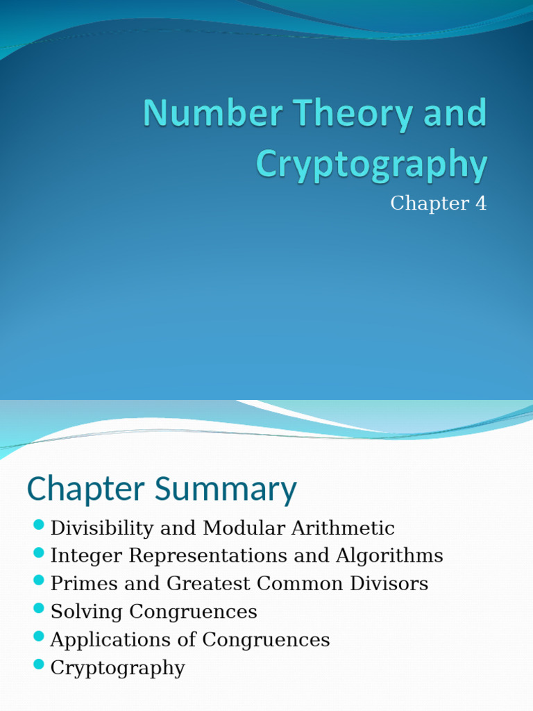 Chap4 | PDF | Prime Number | Encryption