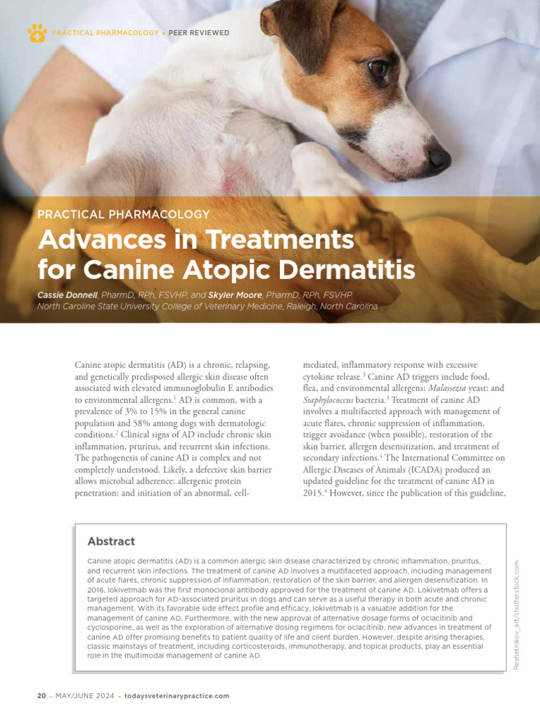 Advances in Canine Atopic Dermatitis Treatment | PDF | Topical ...
