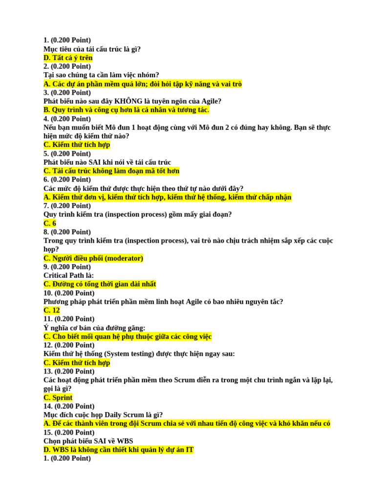 cs434 Ôn Tâp | PDF