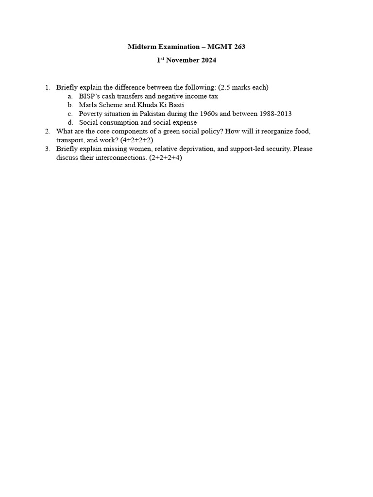 Midterm Exam (1) | PDF